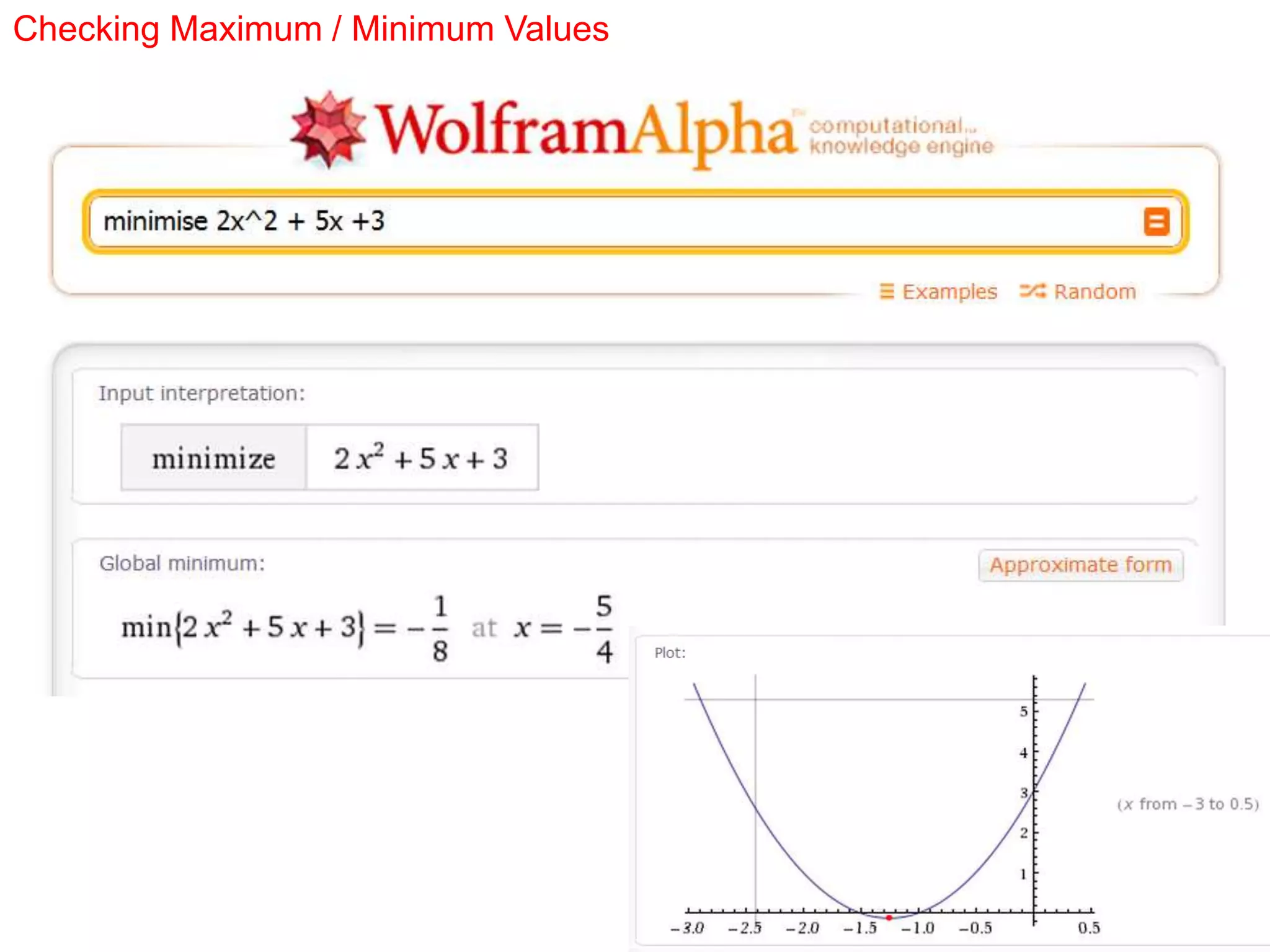 WolframAlpha Examples part 4 | PPTX