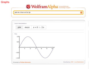 WolframAlpha Examples part 4 | PPTX | Physics | Science