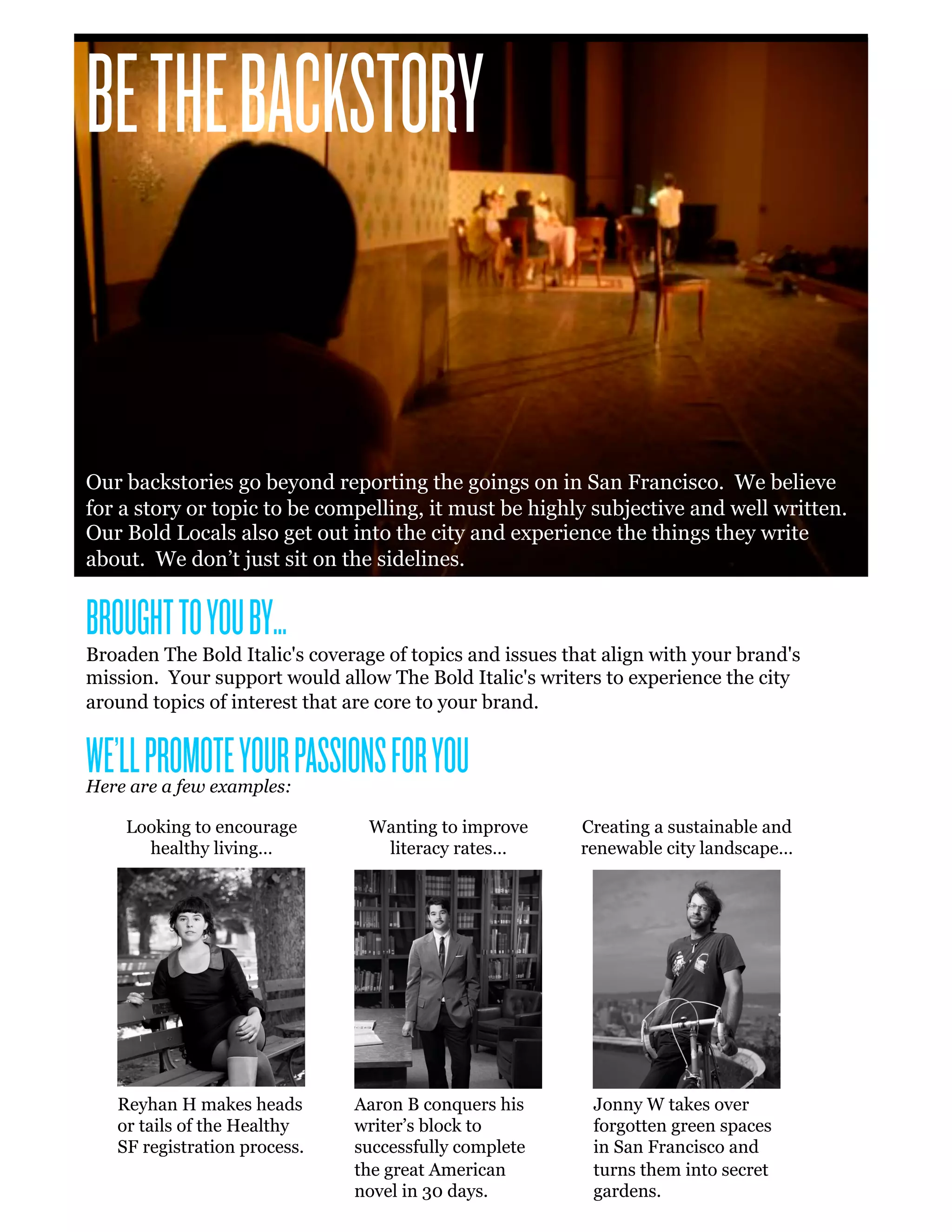 Example Sponsor Offering (The Bold italic) | PDF