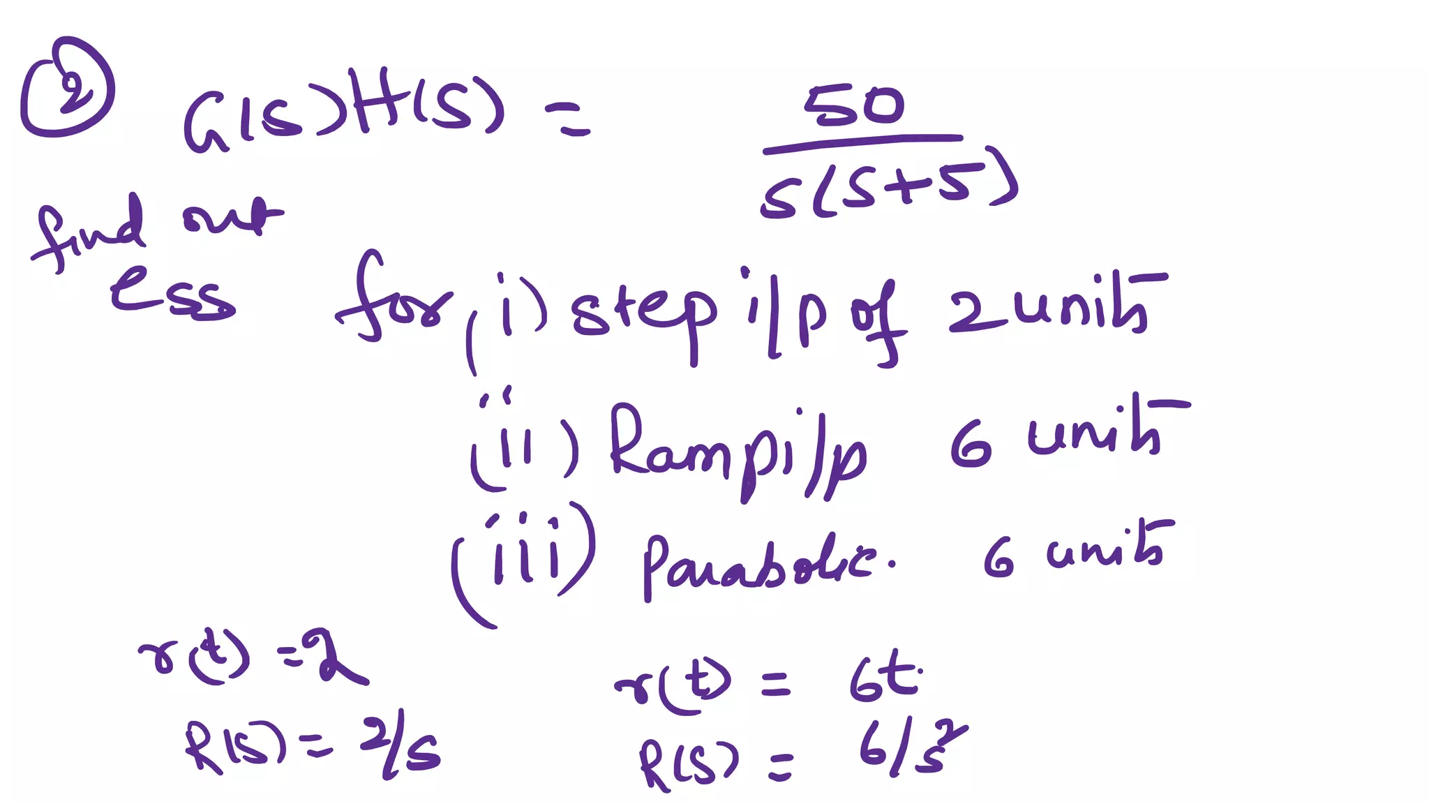 Exampless on steady state error and error constants | PPT