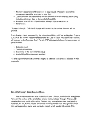 Example proposal for beamline 8.2 at the ALS | PDF | 3-D Graphics ...