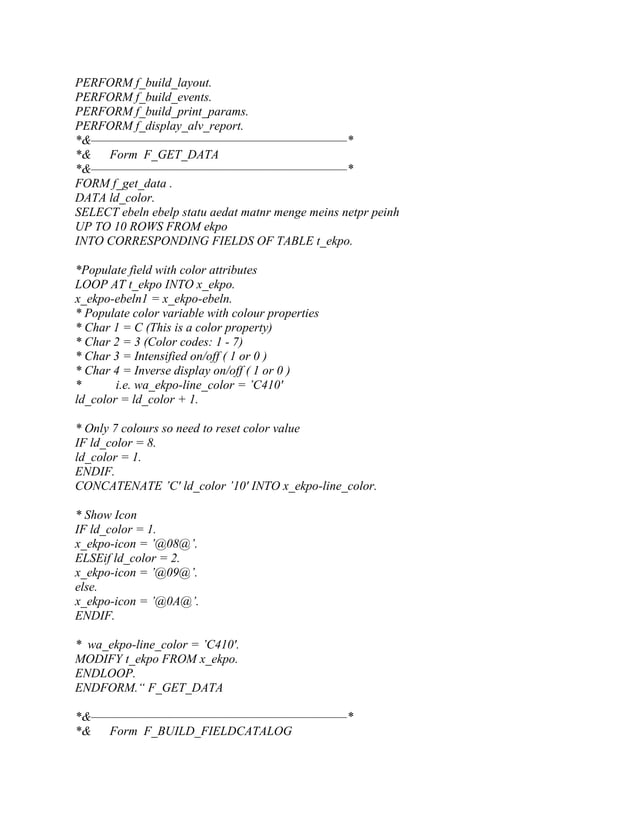 Example syntax alv grid list | DOCX
