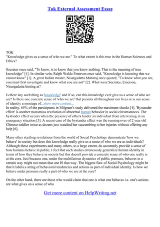 Tok 2023 essay prompts, how to write a tok essay