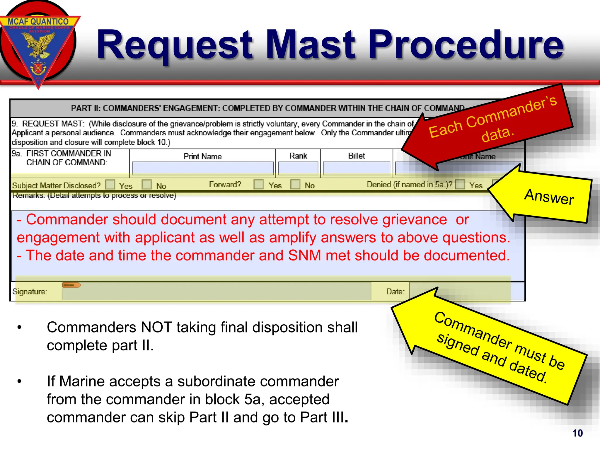 EXAMPLE Unit-Level Request Mast Class.pptx