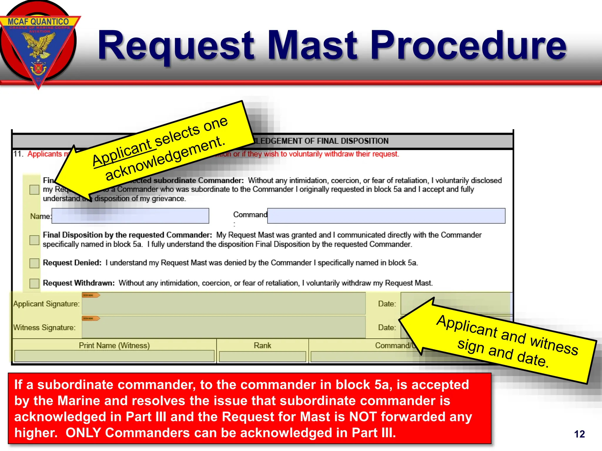 EXAMPLE Unit-Level Request Mast Class.pptx