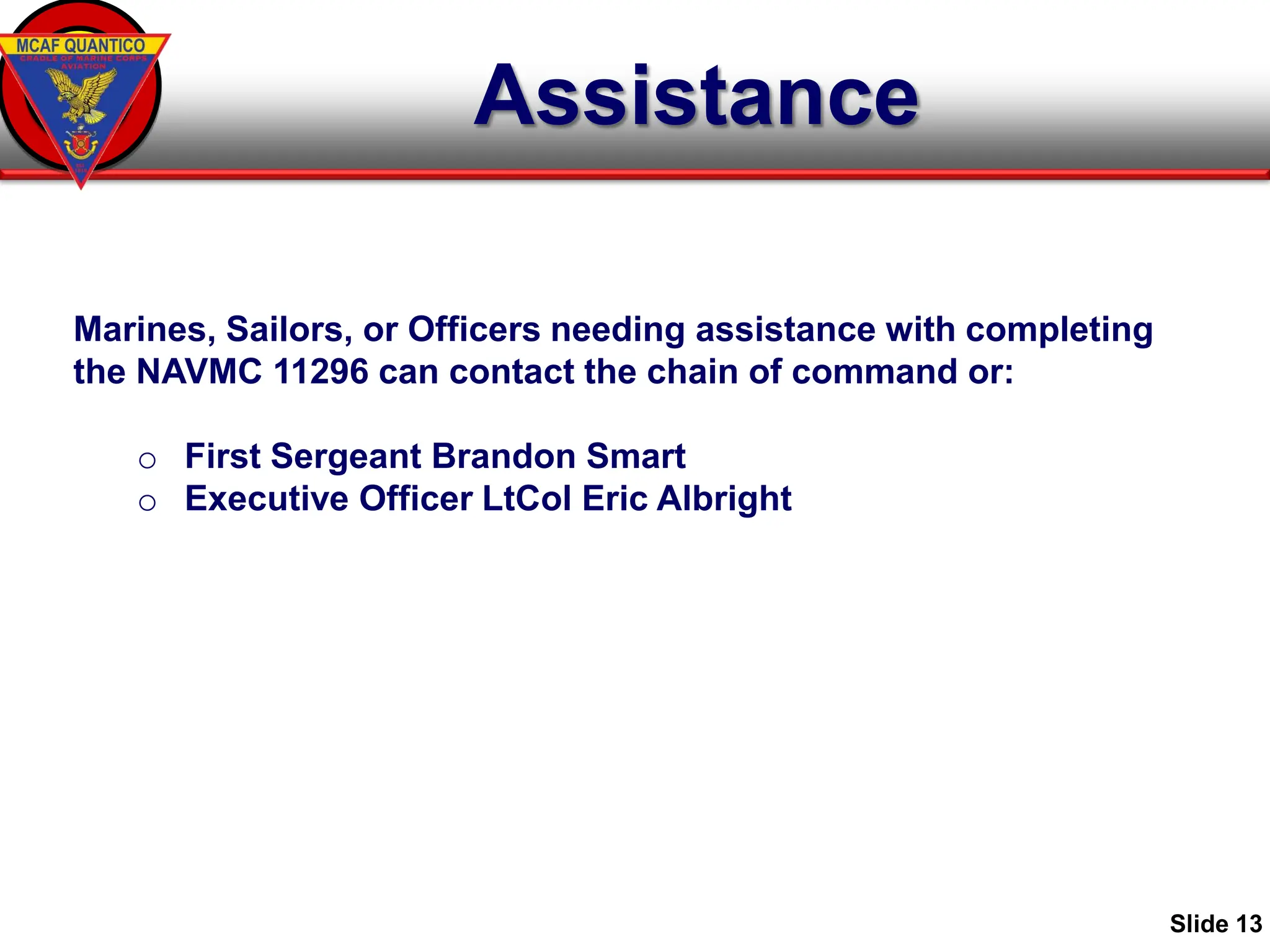 EXAMPLE Unit-Level Request Mast Class.pptx