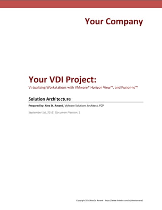Example VDI Solution Architecture | PDF