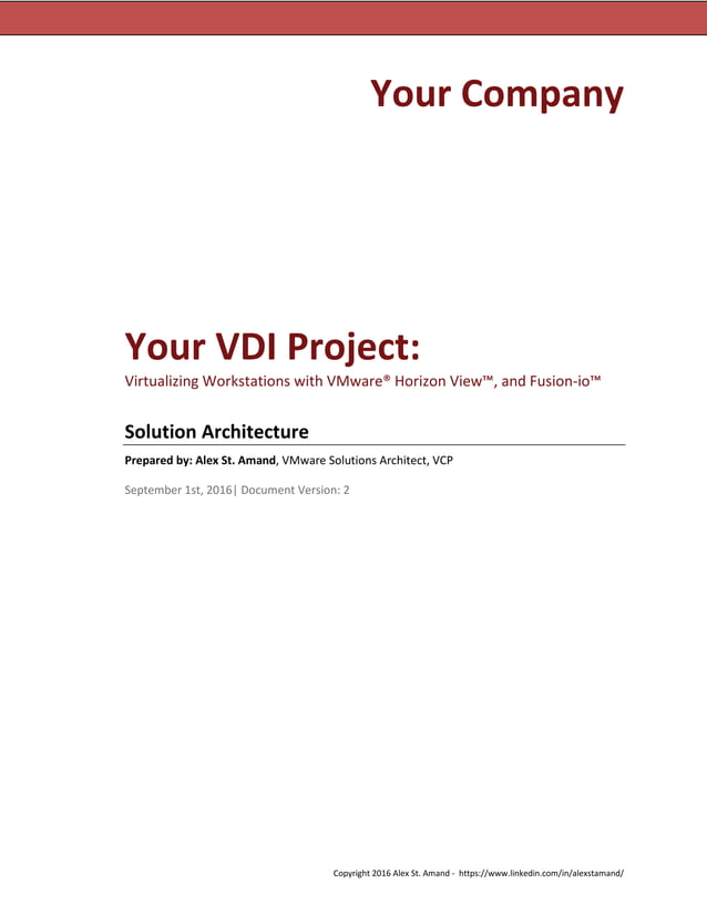 Example VDI Solution Architecture | PDF | Desktops | Computing