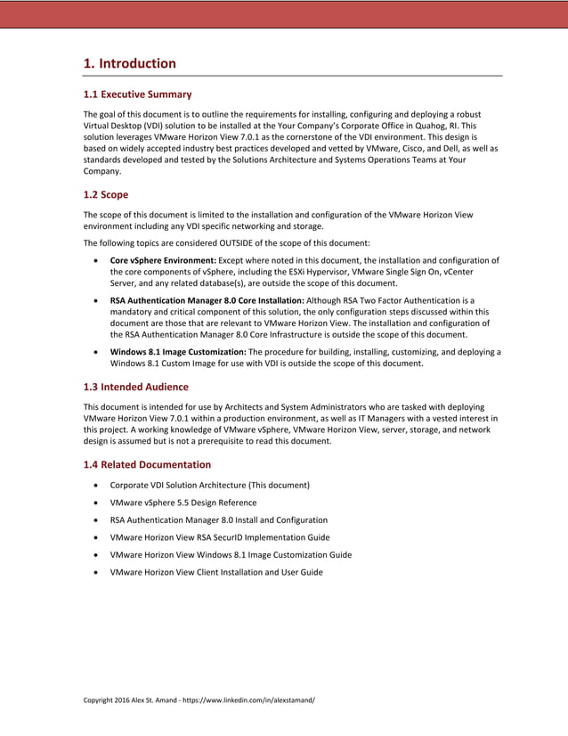 Example VDI Solution Architecture | PDF | Desktops | Computing