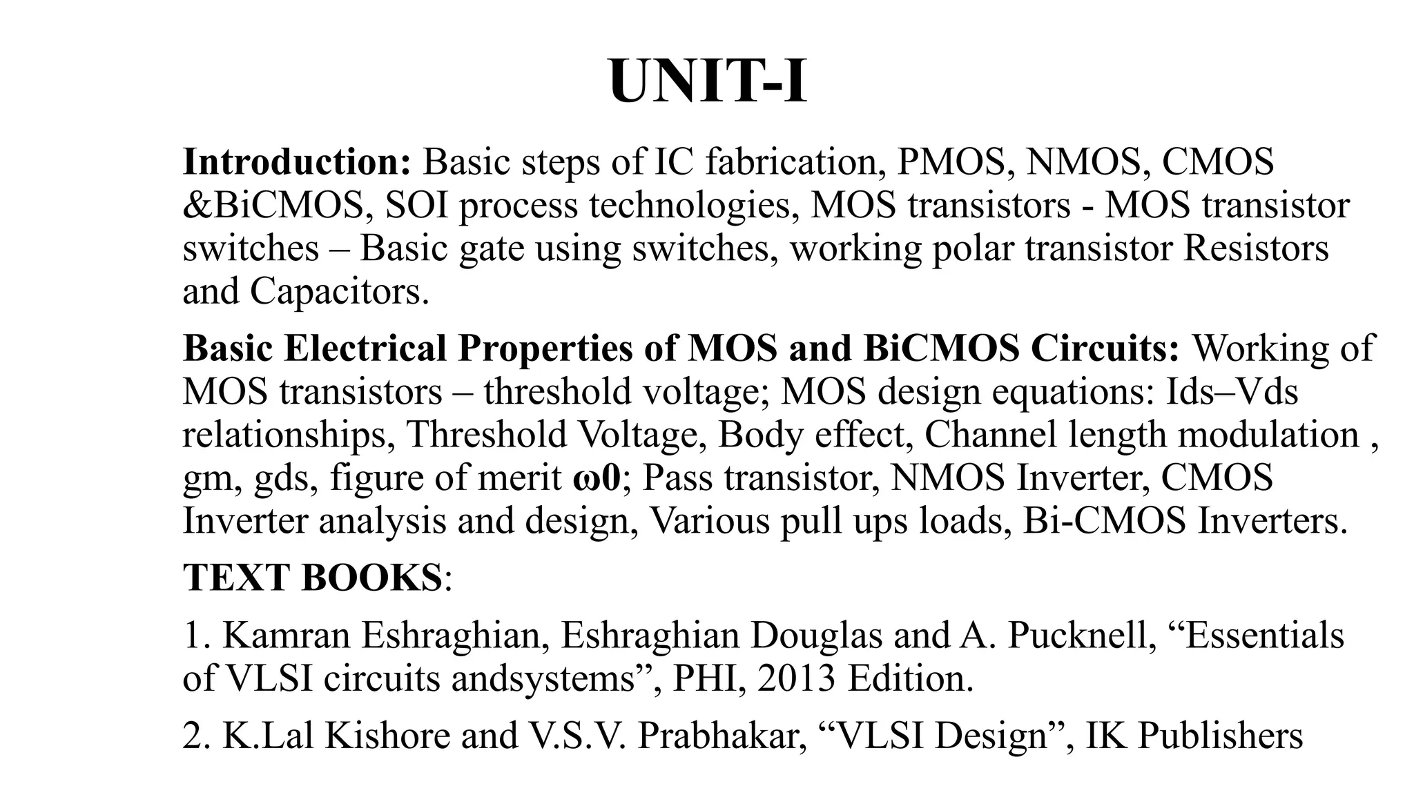 CMOS FABRICATION - VLSI NMOS, PMOS, CMOS FABRICATION | PPTX
