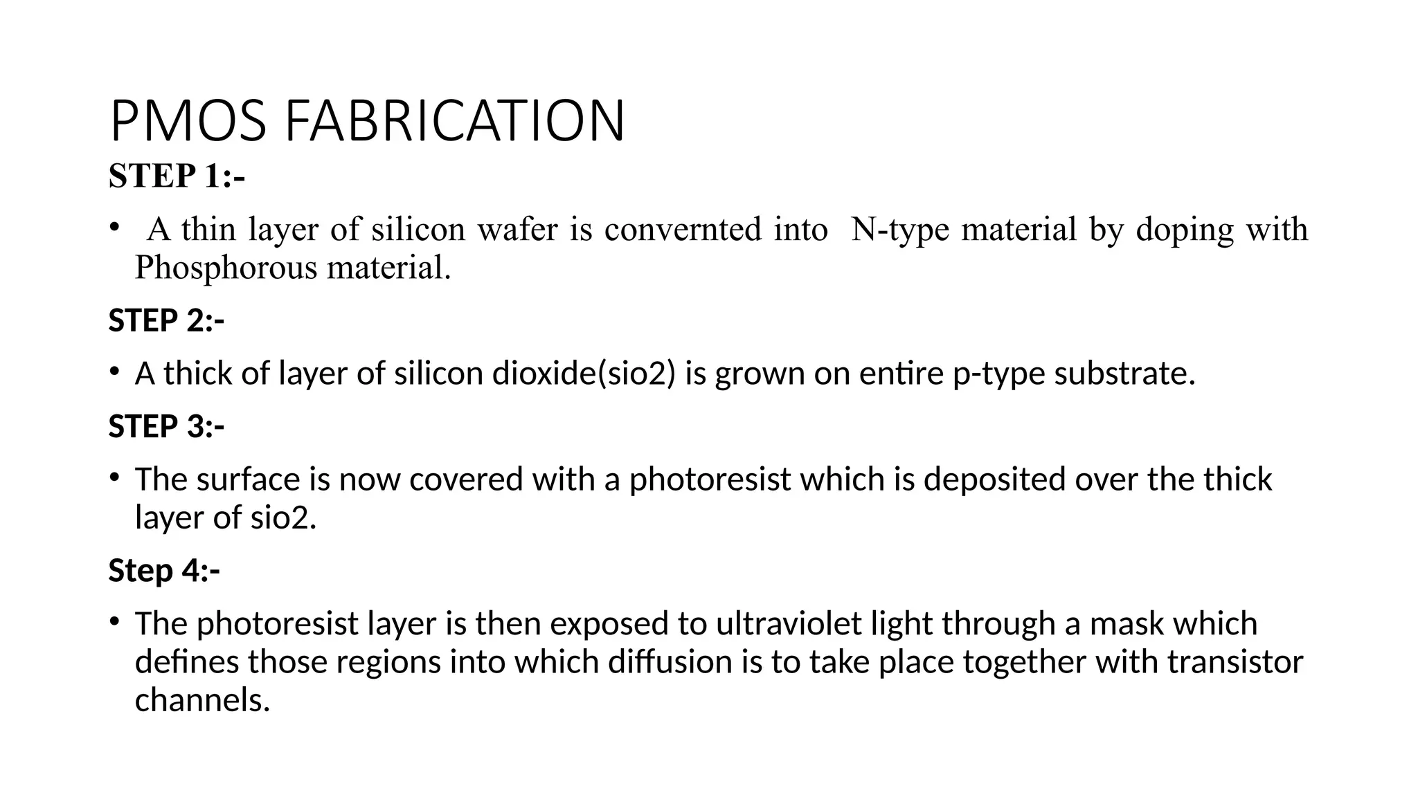 CMOS FABRICATION - VLSI NMOS, PMOS, CMOS FABRICATION | PPTX