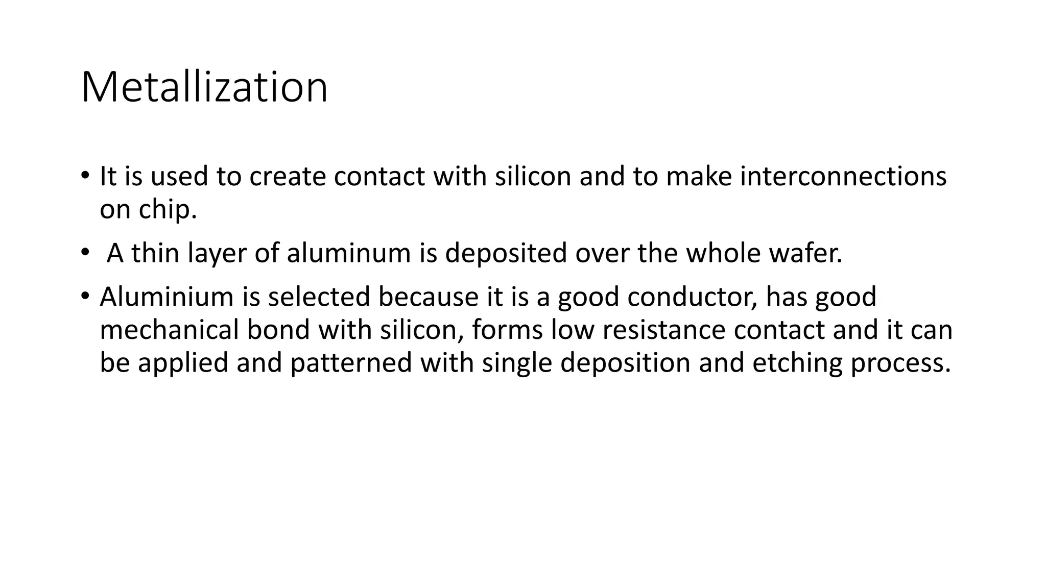 Fabrication steps of IC | PPTX