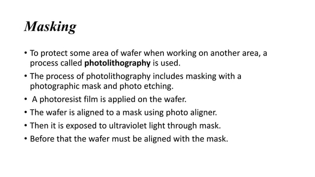 Fabrication steps of IC | PPTX | Chemistry | Science