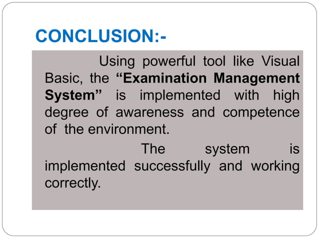 Examination ppt | PPT