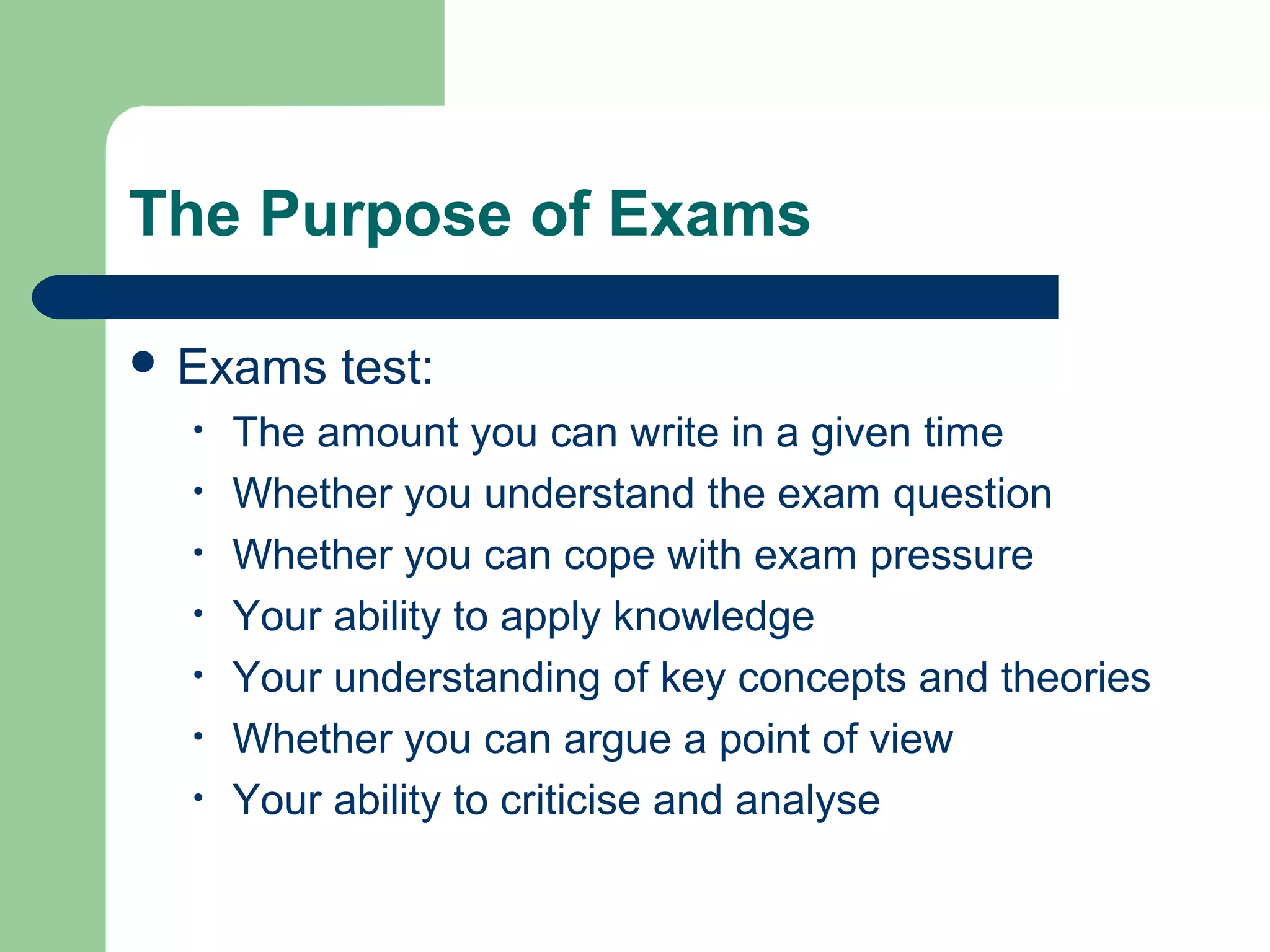 Exam Preparation | PPT