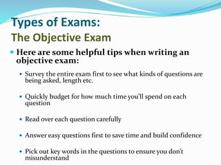 Exam preparation | PPTX