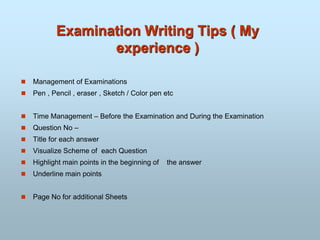 How to Prepare for Examinations | PPTX