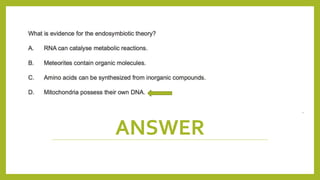 Exam preparation IB Biology Topics 1 to 3 | PPTX