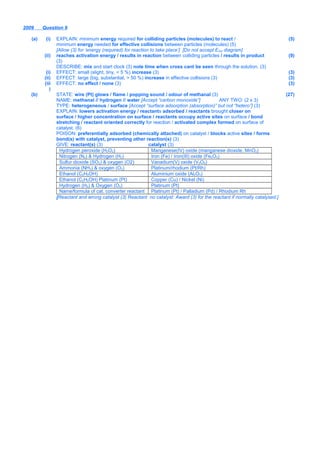 Exam q and solutions rate of reaction | DOC