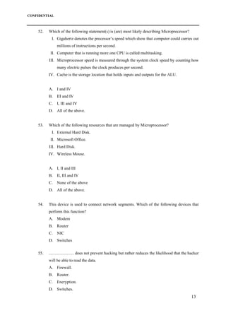 Exam question sample IT | PDF | Operating Systems | Computer Software ...