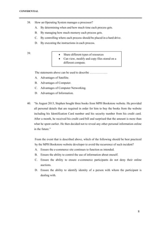 Exam question sample IT | PDF | Operating Systems | Computer Software ...