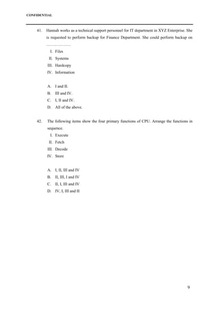 Exam question sample IT | PDF | Operating Systems | Computer Software ...