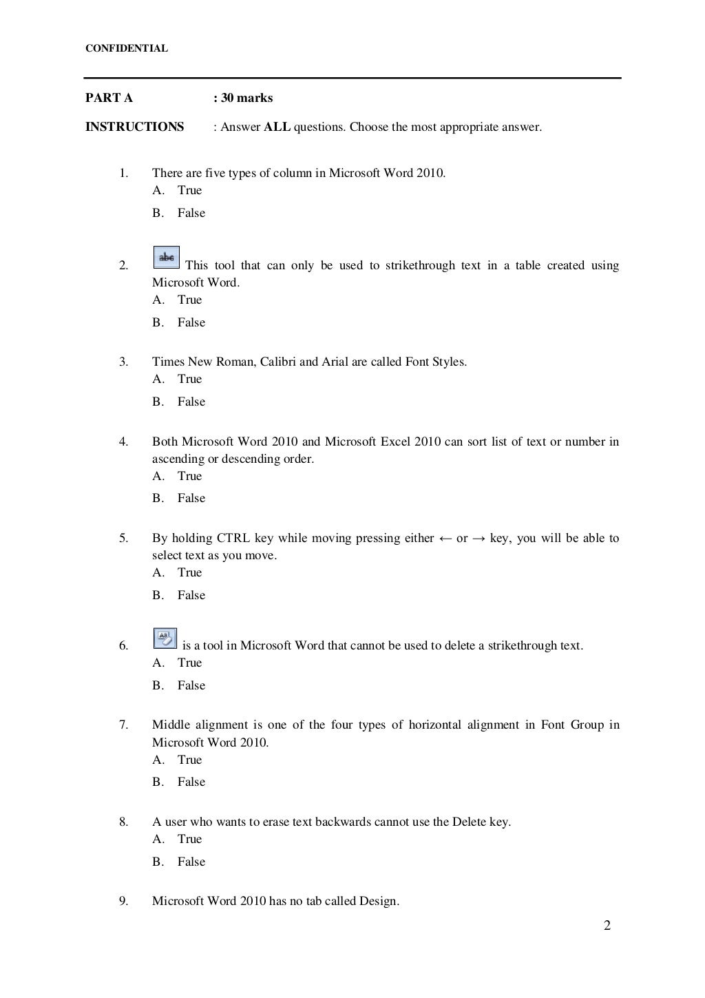 Exam question sample IT