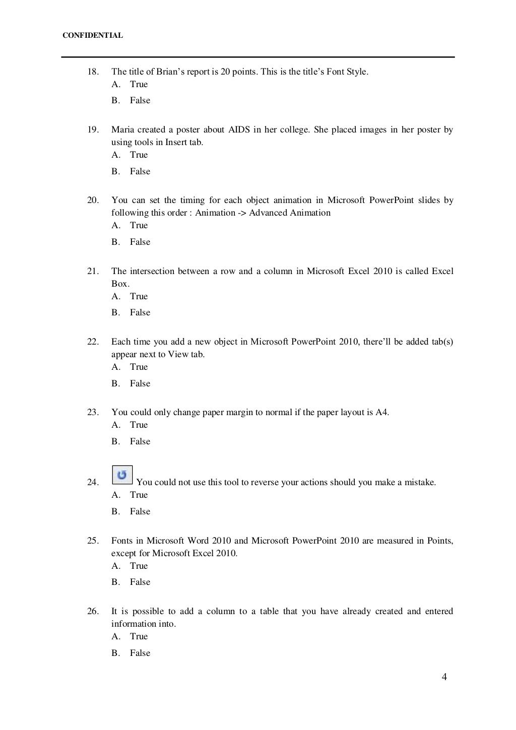 Exam question sample IT