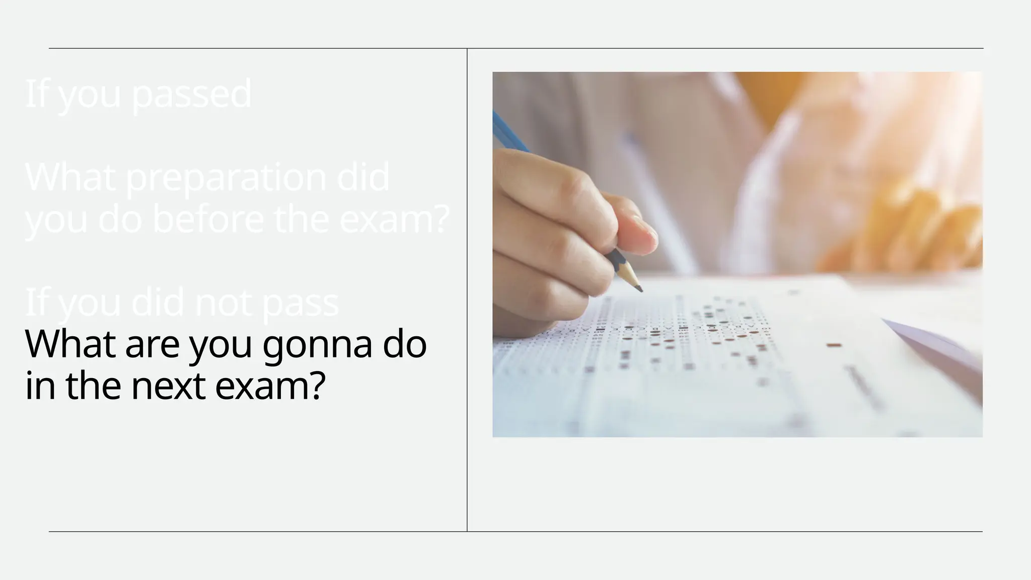 Exam Reflection Question and Answer slides | PPT