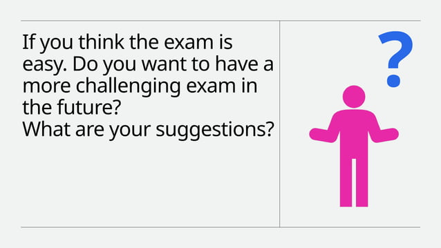 Exam Reflection Question and Answer slides | PPT