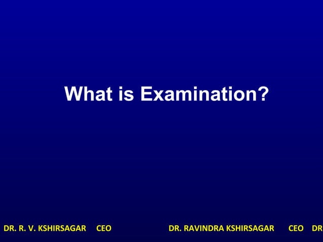 Examination Reform by Dr.Ravindra Kshirsagar | PPT