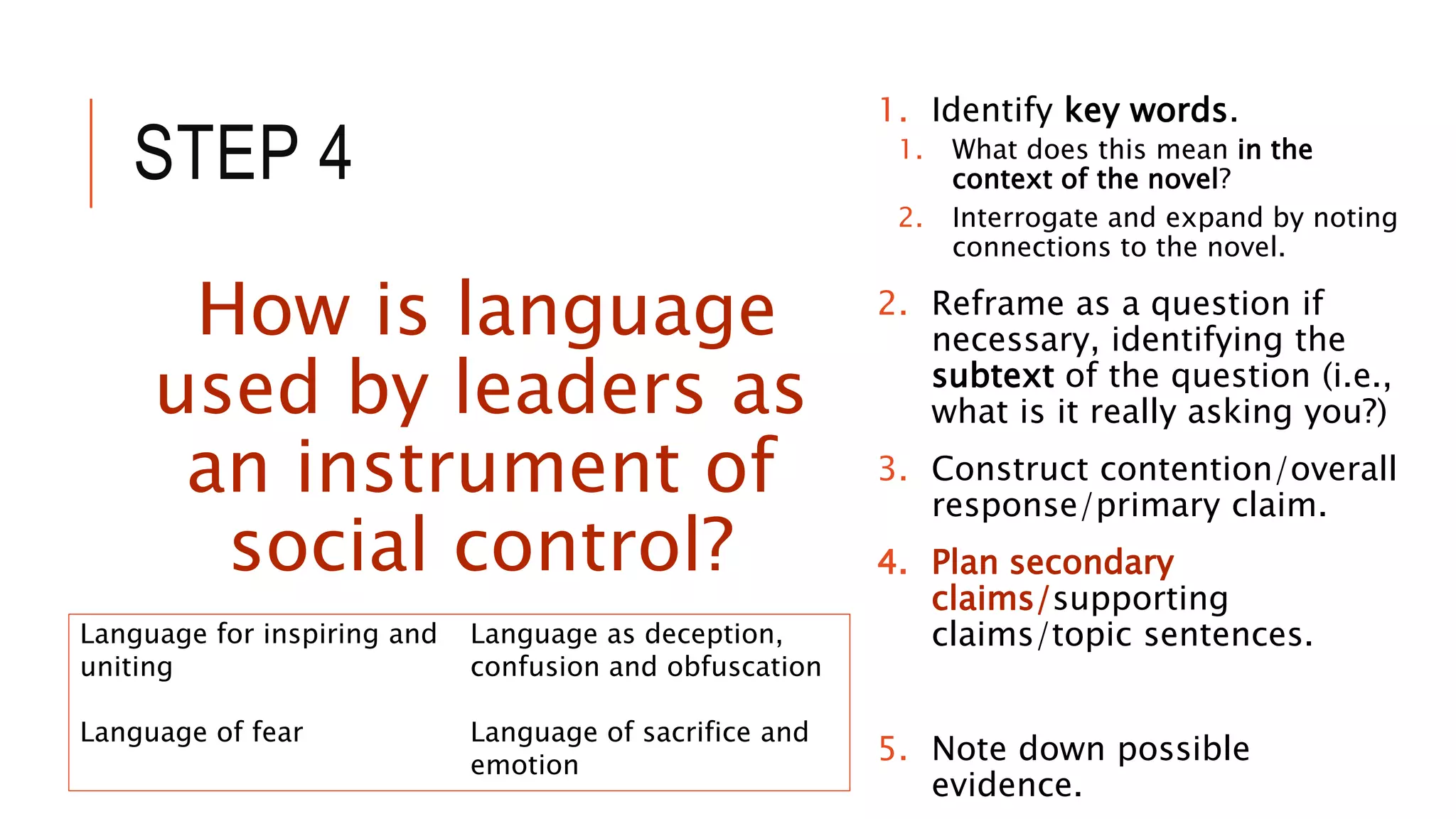Animal Farm Text Response Writing - Exam review | PPTX