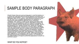 Animal Farm Text Response Writing - Exam review | PPTX