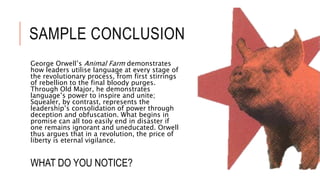 Animal Farm Text Response Writing - Exam review | PPTX