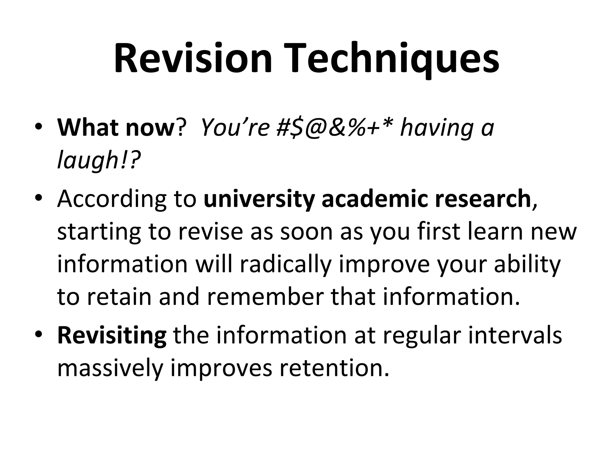 Exam revision techniques | PPTX