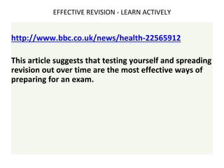 Exam revision techniques | PPT