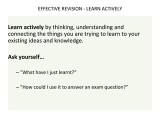 Exam revision techniques | PPT
