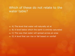 Exam revision multiple choice – advanced water cycle | PPTX | Chemistry ...