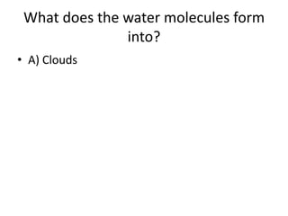 Exam revision multiple choice – advanced water cycle answers | PPTX