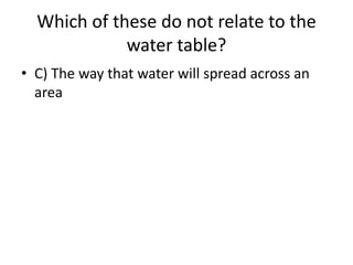 Exam revision multiple choice – advanced water cycle answers | PPTX
