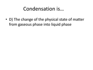 Exam revision multiple choice – advanced water cycle answers | PPTX