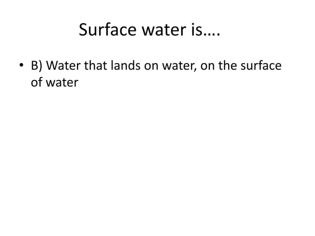 Exam revision multiple choice – advanced water cycle answers | PPT