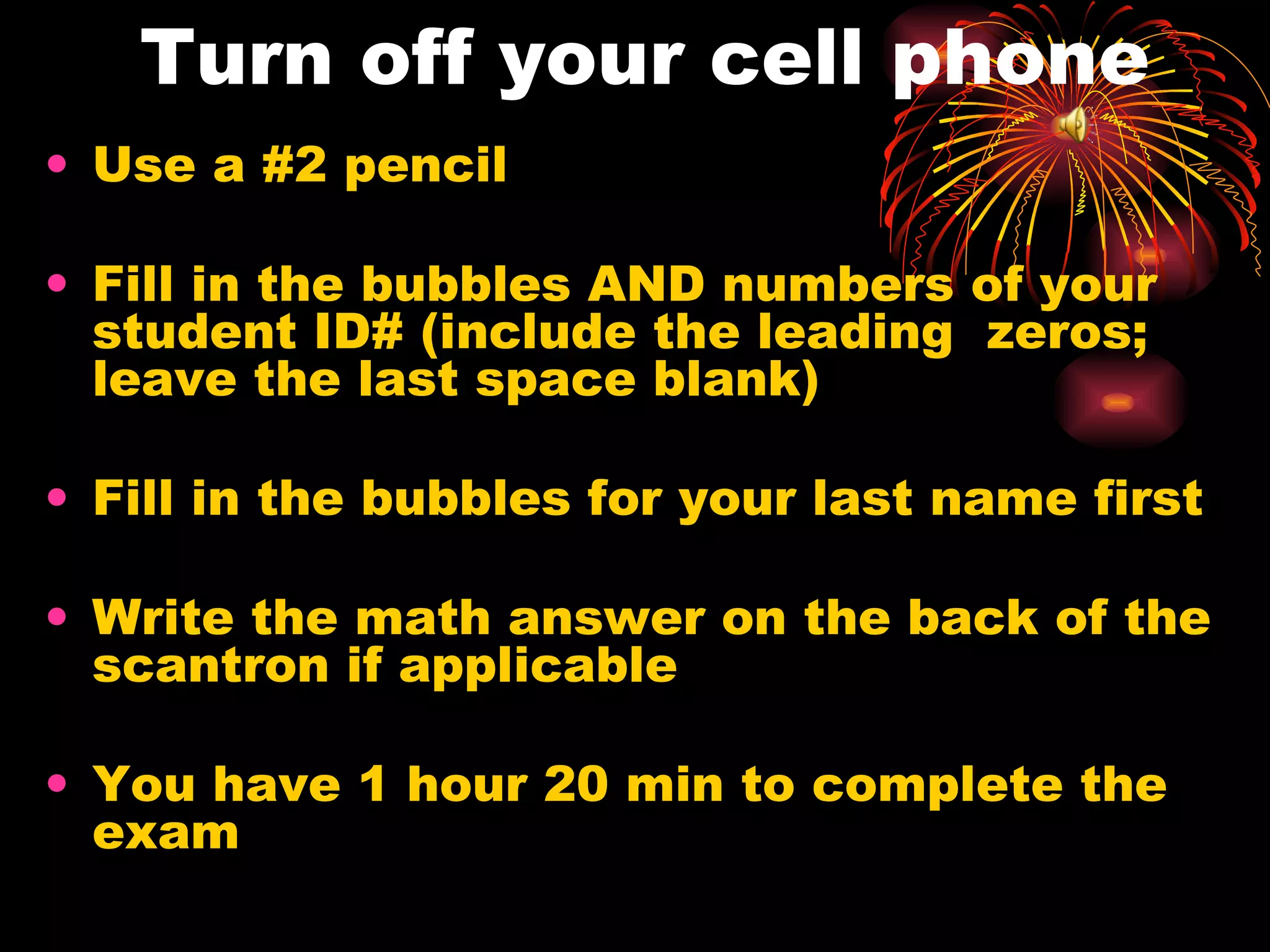 Exam rules | PPT