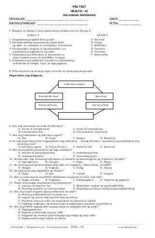 K TO 12 GRADE 4 DIAGNOSTIC / PRE TEST SECOND QUARTER | PDF