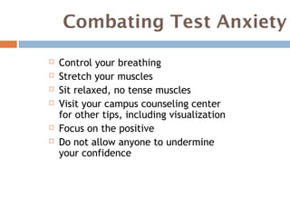 Exam and Test Preparation | PPT