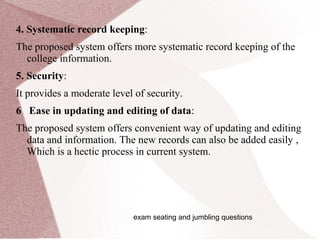 Exam seating and jumbling questions | PPT