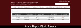 Exam seating plan management system | PDF