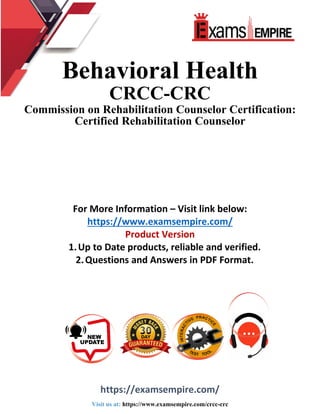 CRCC-CRC Exam Guide to Certification Success | PDF