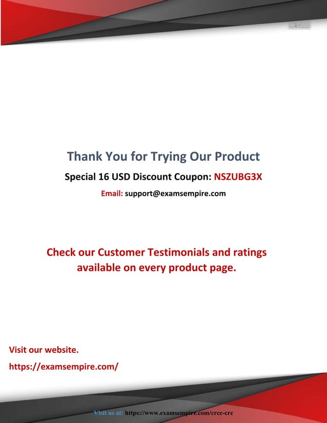 CRCC-CRC Exam Guide to Certification Success | PDF