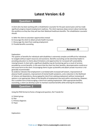 CRCC-CRC Exam Guide to Certification Success | PDF